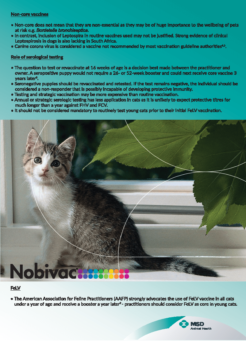 WSAVA Vaccination Guidelines - MSD Animal Health South Africa